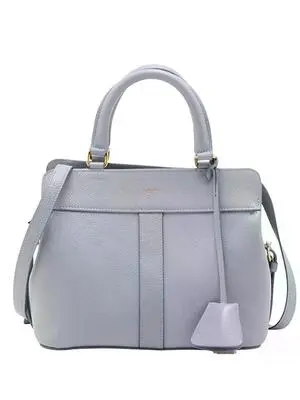 Celine 2020-2026 Small Leather Cabas De France Satchel - Blue
