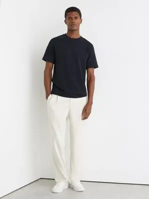 REISS Textured Crew-neck Modern-fit T-shirt
