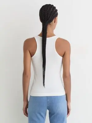 REISS Stretch-cotton Hardware-detail Vest