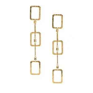 JAREDJAMIN Solene Hammered Link Drop Post Earrings