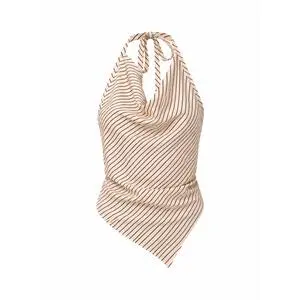 Carmen Says Sienna Striped Halter Top