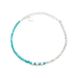 ARCTIC FOX & CO. Silver / Blue Turquoise Sterling Silver Bracelet Nori - Silver/blue