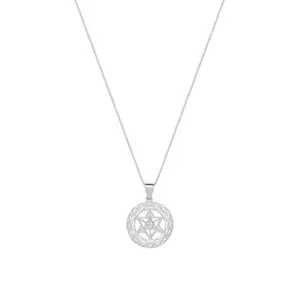SEVEN SAINTS Merkaba Star Light Body Activation Necklace - Silver