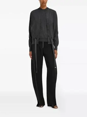 FERRAGAMO Long Sleeve Knitted Sweater - Grey