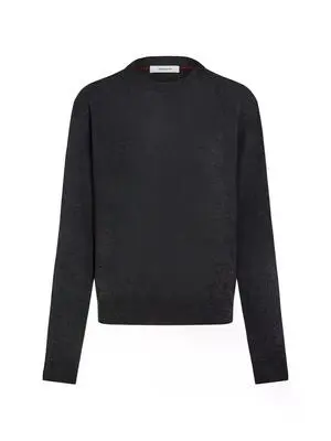 FERRAGAMO Long Sleeve Knitted Sweater - Grey