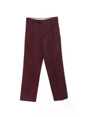 PT TORINO Pleated Detail Tailored Trousers - Red