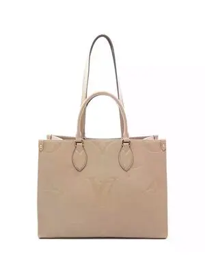 LOUIS VUITTON Louis Vuitton Monogram Empreinte On-The-Go Tote Bag Neutrals