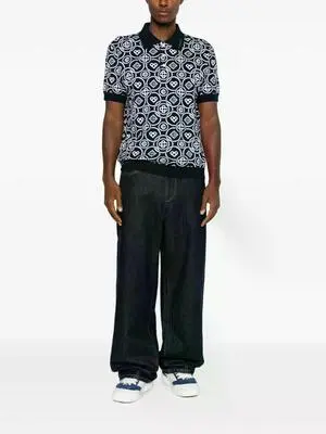 Casablanca Monogram-print Polo Shirt