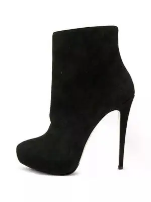 LE SILLA Pointed Toe Zip-up Ankle Boots - Black