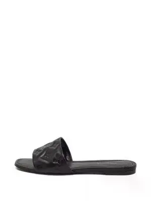 LOUIS VUITTON Revival Monogram-debossed Sandals - Black