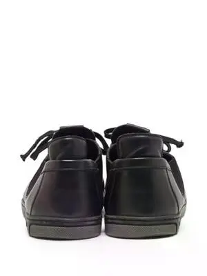 LOUIS VUITTON Leather Geometric Pattern Lace-up Sneakers