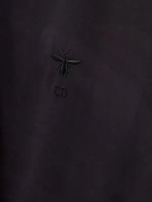 Dior Asymmetric Embroidered Logo Shirt - Black