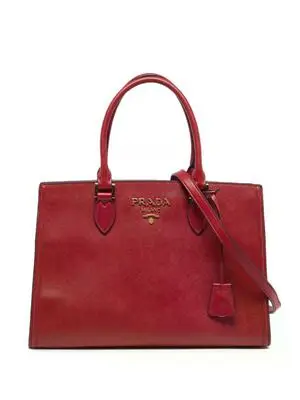 Prada Saffiano Lux Tote Bag - Red