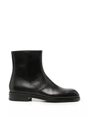 LEMAIRE Leather Ankle Boots - Black