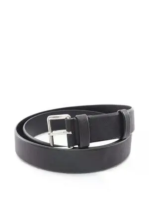Prada 2010s Saffiano Leather Belt - Black