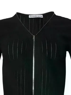 Alexander Wang Pointelle-knit V-neck Dress