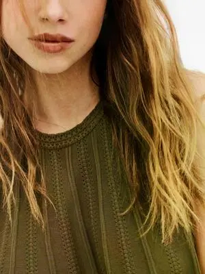 Ba&sh Serres Pointelle-knit Tank Top