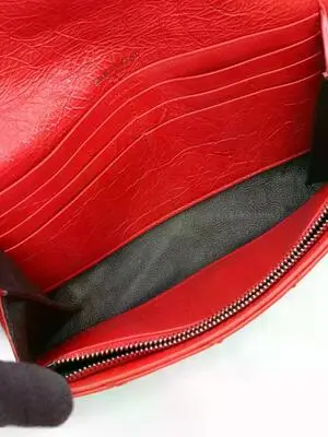 Saint Laurent 2000s Niki Chevron-quilted Wallet - Red