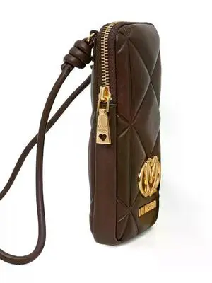 Moschino Quilted Logo-plaque Phone Bag