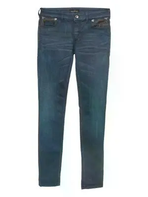 Emporio Armani 2024 Embroidered Pocket Jeans - Blue