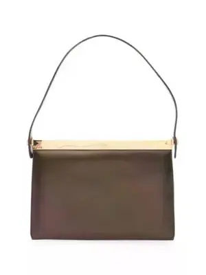 Gucci 2000s Metal-bar Tote Bag - Brown