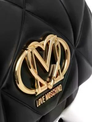 Moschino Quilted Logo-plaque Shoulder Bag