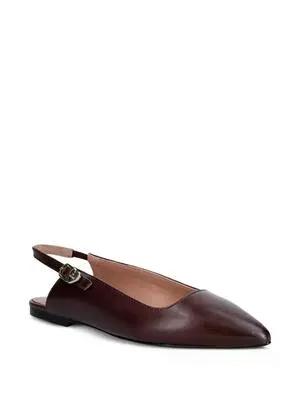 Moschino Slingback Pointed-toe Ballet Flats - Red