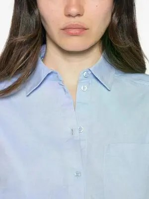 MAISON123 Button-down Chest-pocket Shirt - Blue