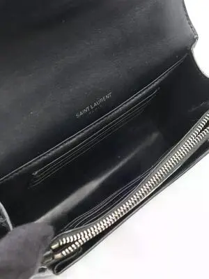 Saint Laurent 2010s Sunset Croc-embossed Shoulder Bag