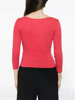RE/DONE X Hanes Pointelle-knit Snap-button Top - Red