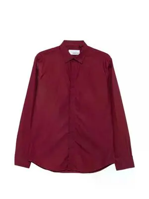 COSTUMEIN Concealed-placket Long-sleeve Shirt - Red