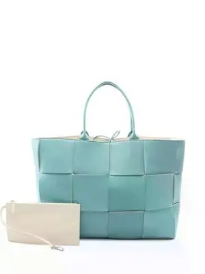 Bottega Veneta Bottega Veneta 2010s Arco Intrecciato Tote Bag Blue