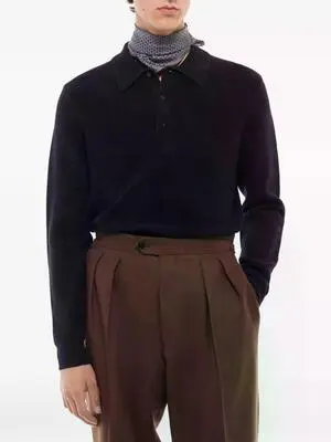 FURSAC Waffle-knit Wool Polo Shirt