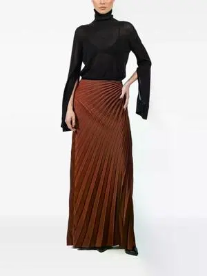 A.L.C. Pleated Maxi Straight Skirt