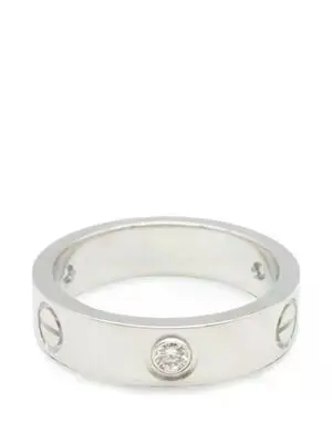 Cartier 2010s Love Diamond Ring - Silver