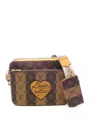 LOUIS VUITTON Monogram Heart Patch Cross Body Bag - Brown