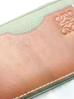 Loewe 2000s Anagram Debossed Leather Card Holder