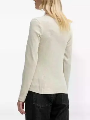 Ba&sh Ribbed Embroidered T-shirt