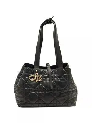 Dior 2023 Medium Toujours Macrocannage Tote Bag - Black