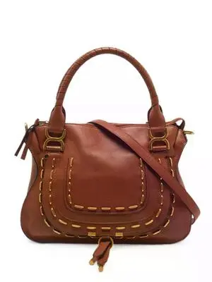 Chloé Medium Marcie Studded Shoulder Bag - Brown