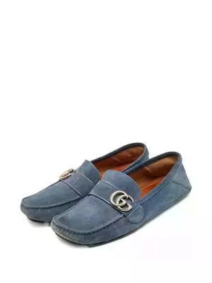Gucci Suede Double G Loafers