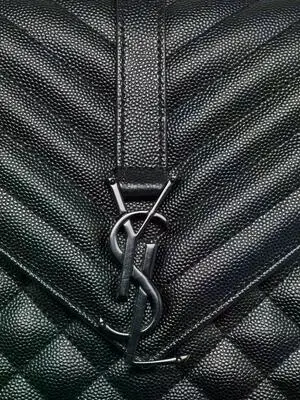 Saint Laurent 2017 Envelope Matelassé Leather Shoulder Bag