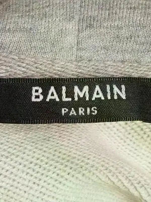 Balmain Printed Cropped Hoodie