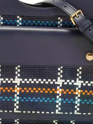 Burberry Mini Pocket Woven Leather Tote Bag