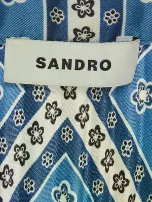 Sandro Paisley-printed Pleated Midi Skirt