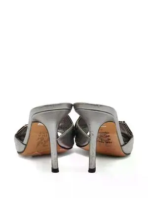 GINA Crystal-embellished Bow Sandals