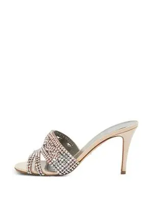 GINA Crystal-embellished Sandals - Neutrals