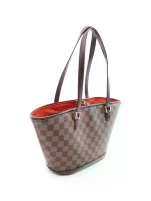 LOUIS VUITTON 2009 Damier Ebène Manosque Pm Tote Bag