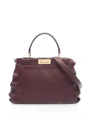 Fendi 2010s Peekaboo Wave Tote Bag - Red