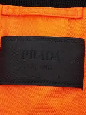 Prada Re-nylon Logo Plate Bomber Jacket